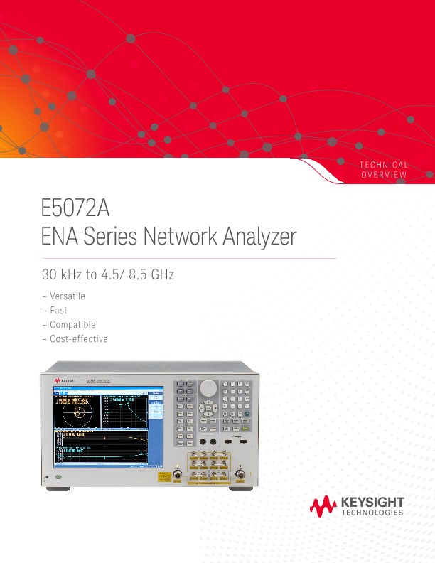 E5072A ENA Series Network Analyzer 30 kHz to 4.5/ 8.5 GHz PDF Asset Page | Keysight